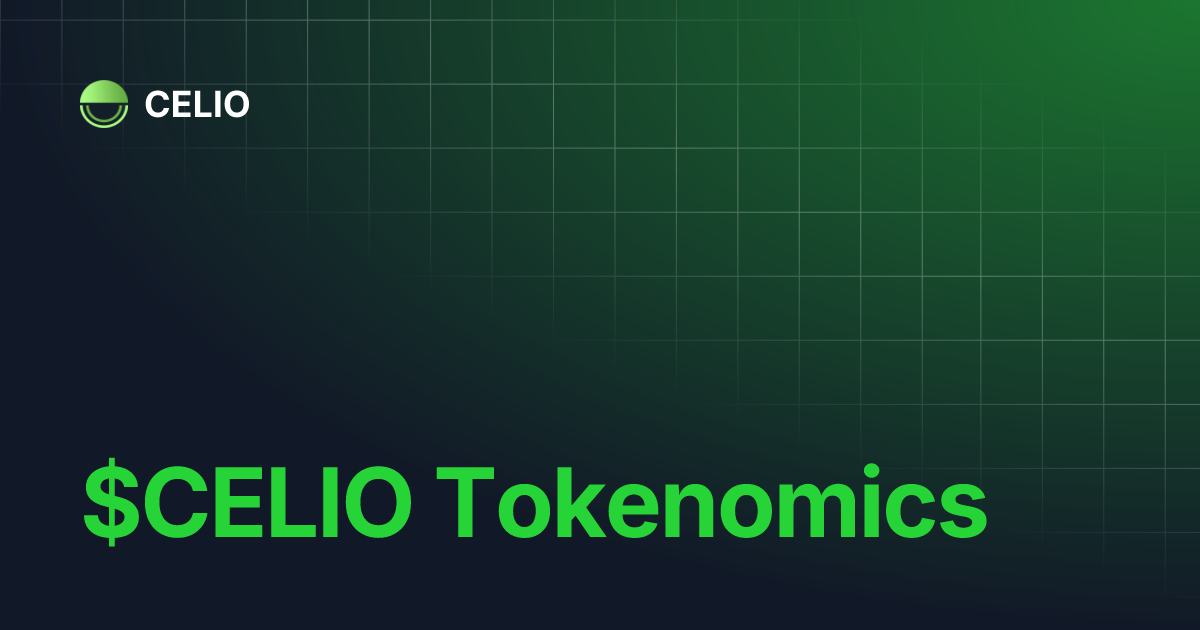 $CELIO Tokenomics | CELIO